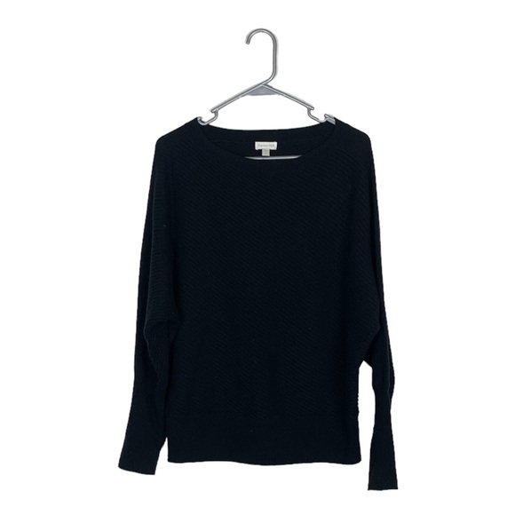 Garnet Hill | Sweaters | Garnet Hill Black Dolman Sleeve Cashmere ...